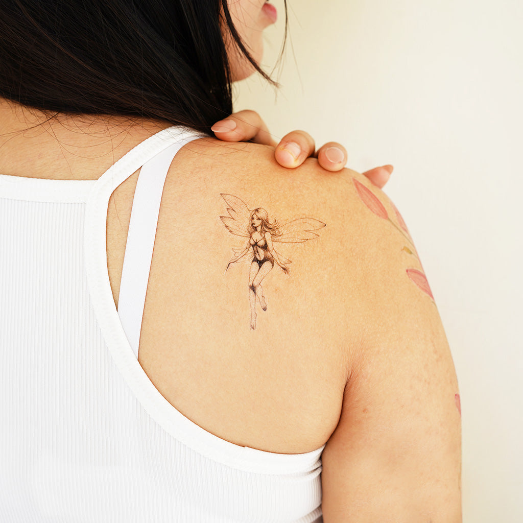 Simple fairy tattoo outline - Bronctattooaus.com