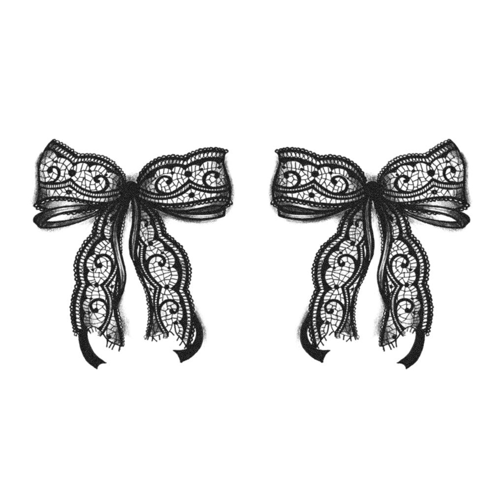 Black Lace Bow Design